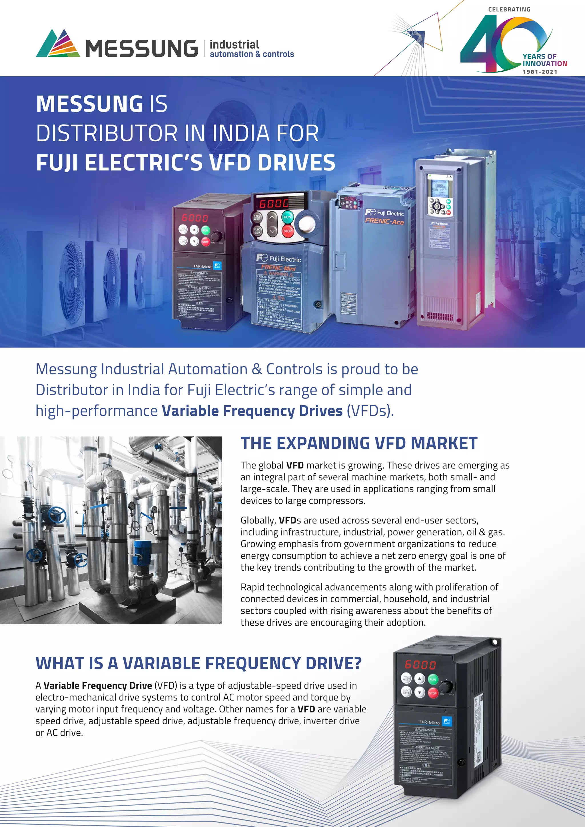 MESSUNG IS DISTRIBUTOR IN INDIA FOR FUJI ELECTRIC’S VFD DRIVES | PDF