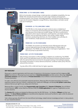 MESSUNG IS DISTRIBUTOR IN INDIA FOR FUJI ELECTRIC’S VFD DRIVES | PDF