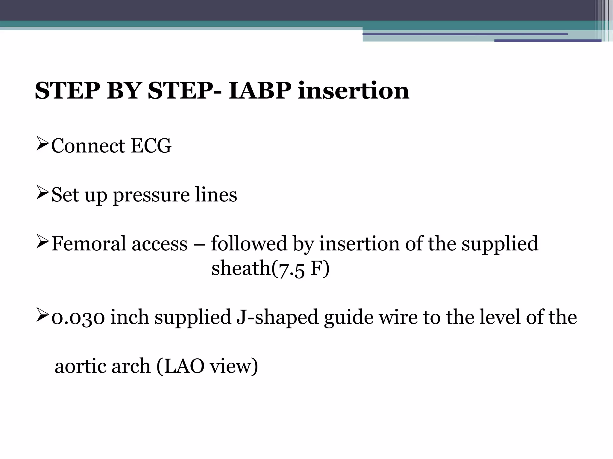 INTRA AORTIC BALLON PUMP (IABP) | PPT