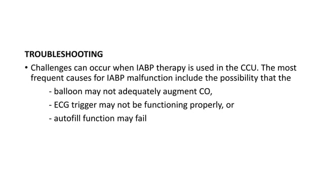 IABP troubleshooting | PPTX | Heart and Cardiovascular Diseases ...