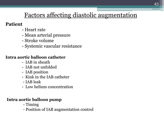 Iabp instrumentation, indications and complications | PPTX