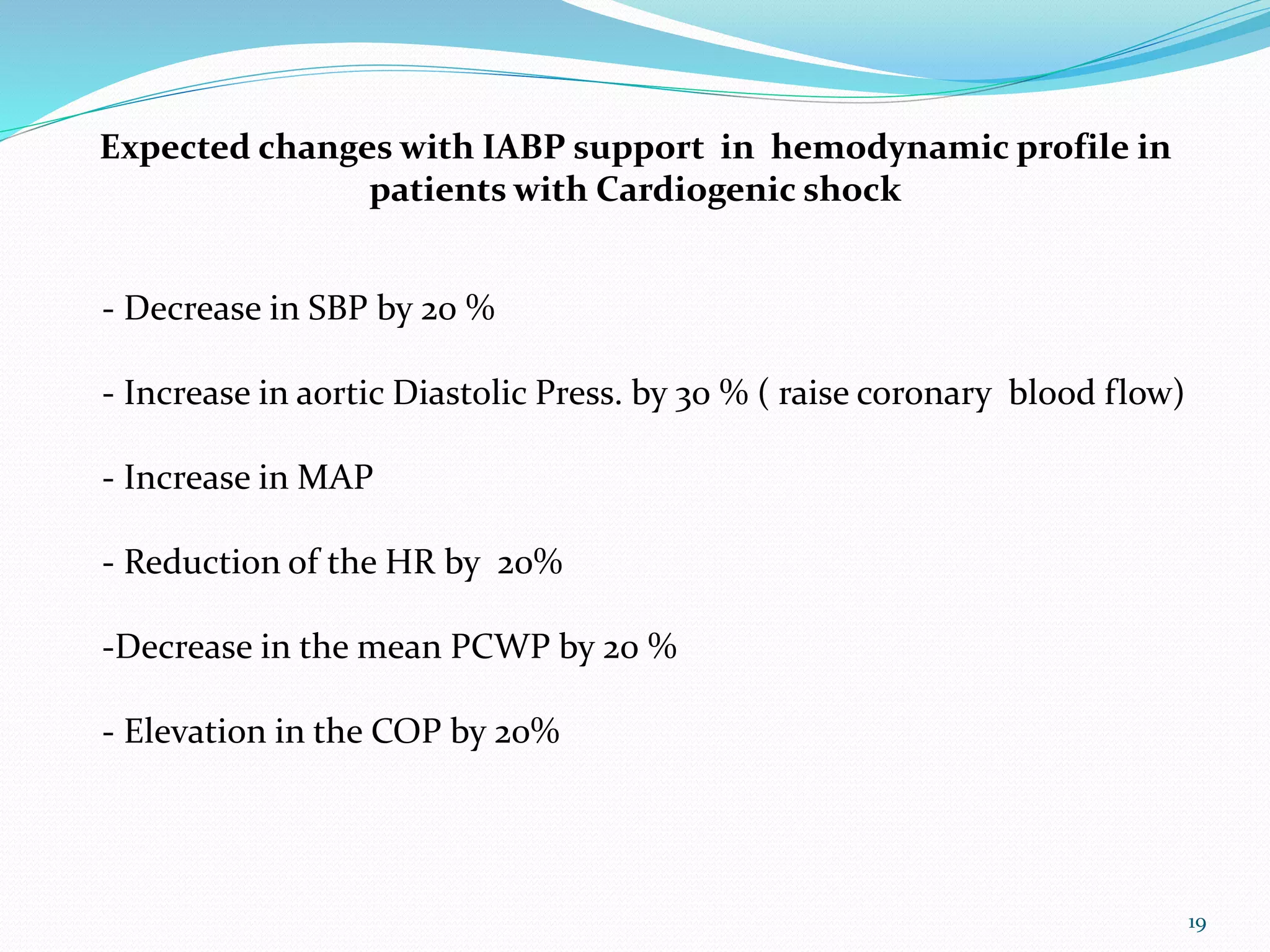 Iabp instrumentation, indications and complications | PPT