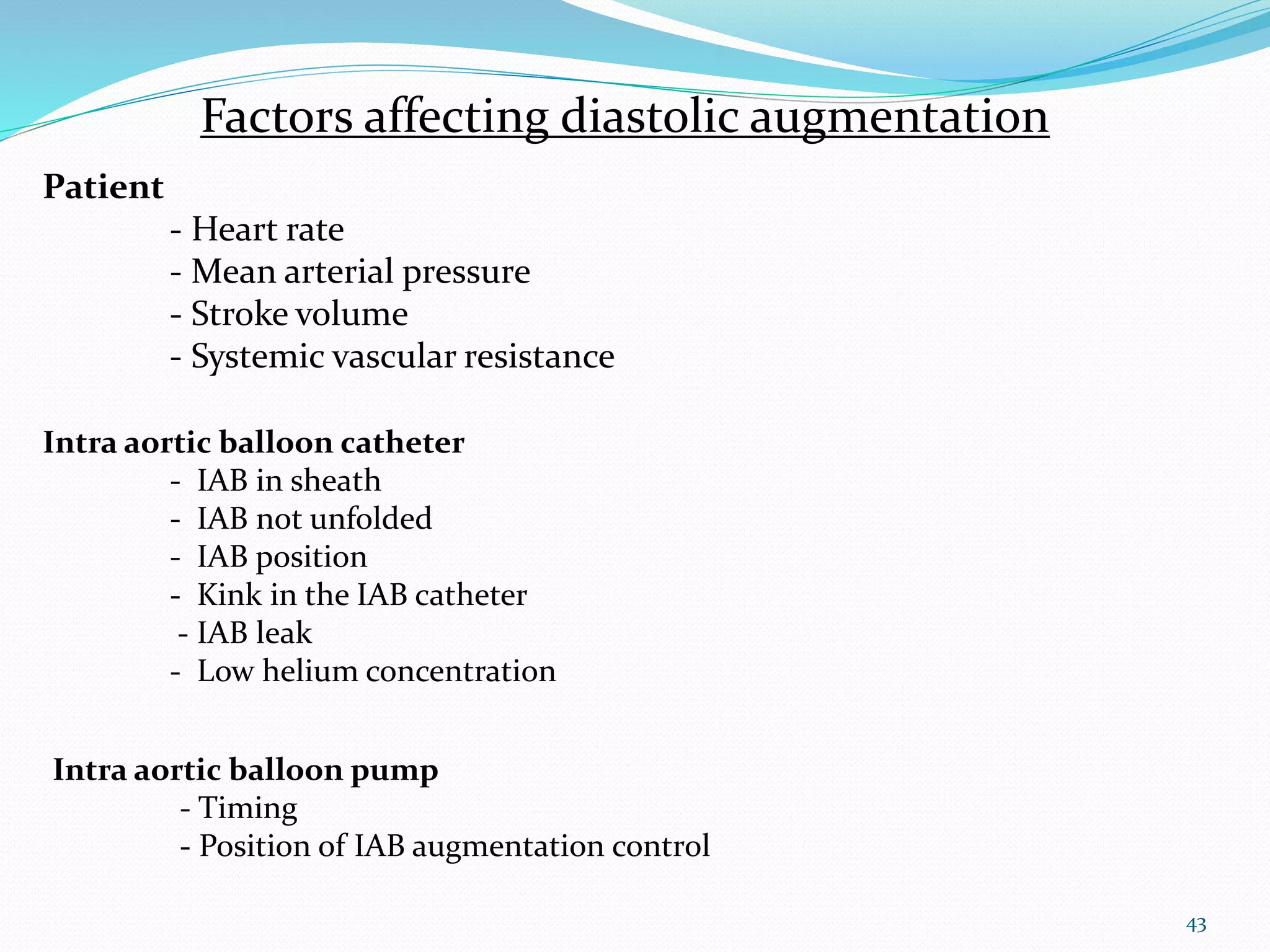 Iabp instrumentation, indications and complications | PPT