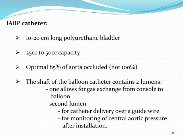 Iabp instrumentation, indications and complications | PPT