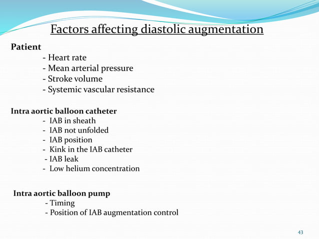 Iabp instrumentation, indications and complications | PPT
