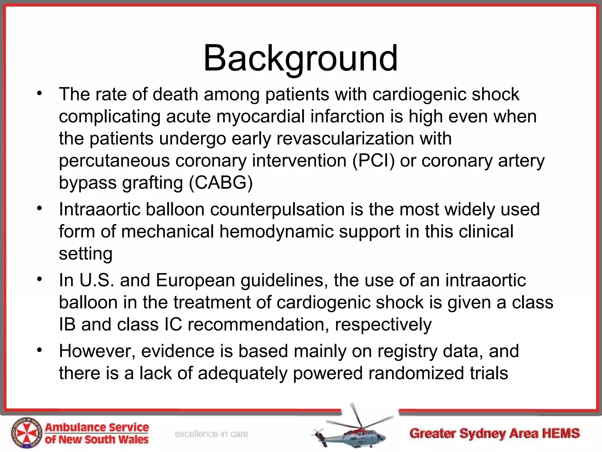 IABP for MI with cardiogenic shock | PPT