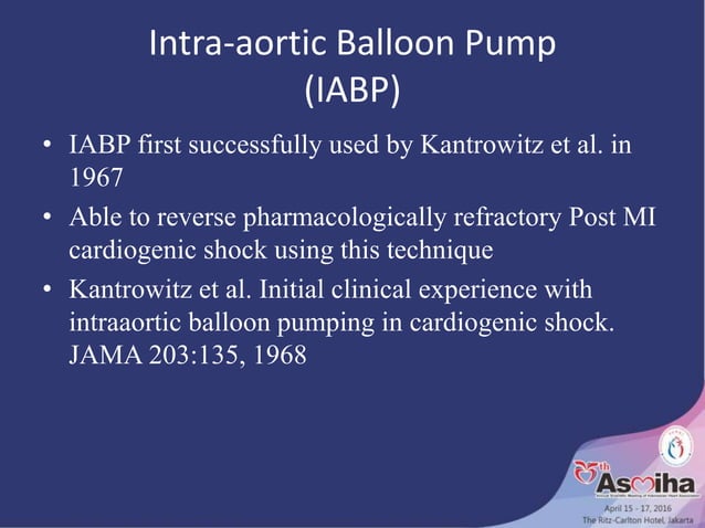 Iabp principle, hemodynamic, timing, weaning 2016 background asmiha ...