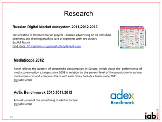 Iab russia 2014 overview eng | PPTX | Internet | Computing