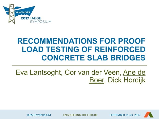Recommendations for proof load testing of reinforced concrete slab ...