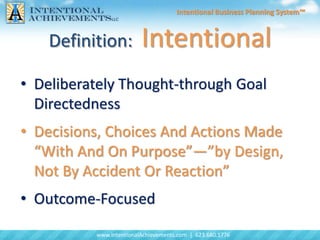Intentional Business Planning System | PPT