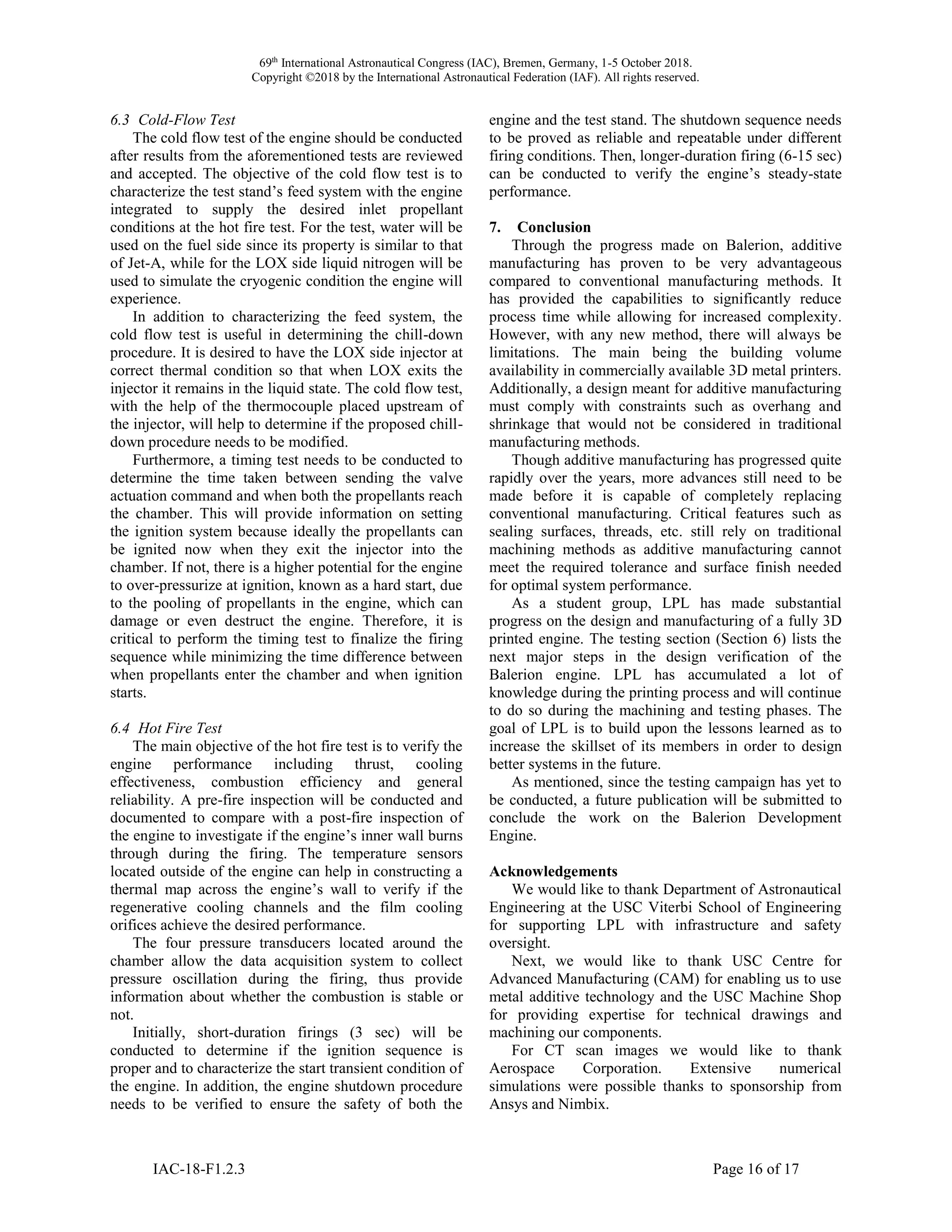 Liquid Rocket Engine Design for Additive Manufacturing | PDF