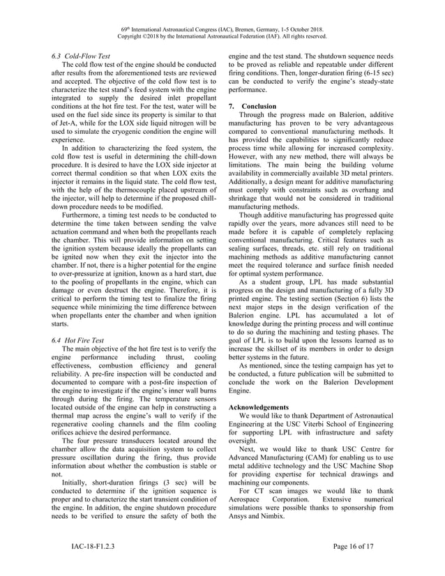 Liquid Rocket Engine Design for Additive Manufacturing | PDF | Physics ...