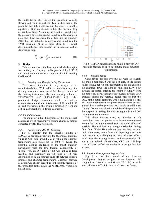 Liquid Rocket Engine Design for Additive Manufacturing | PDF | Physics | Science