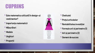 Intersecția dintre matematică și design | PPTX