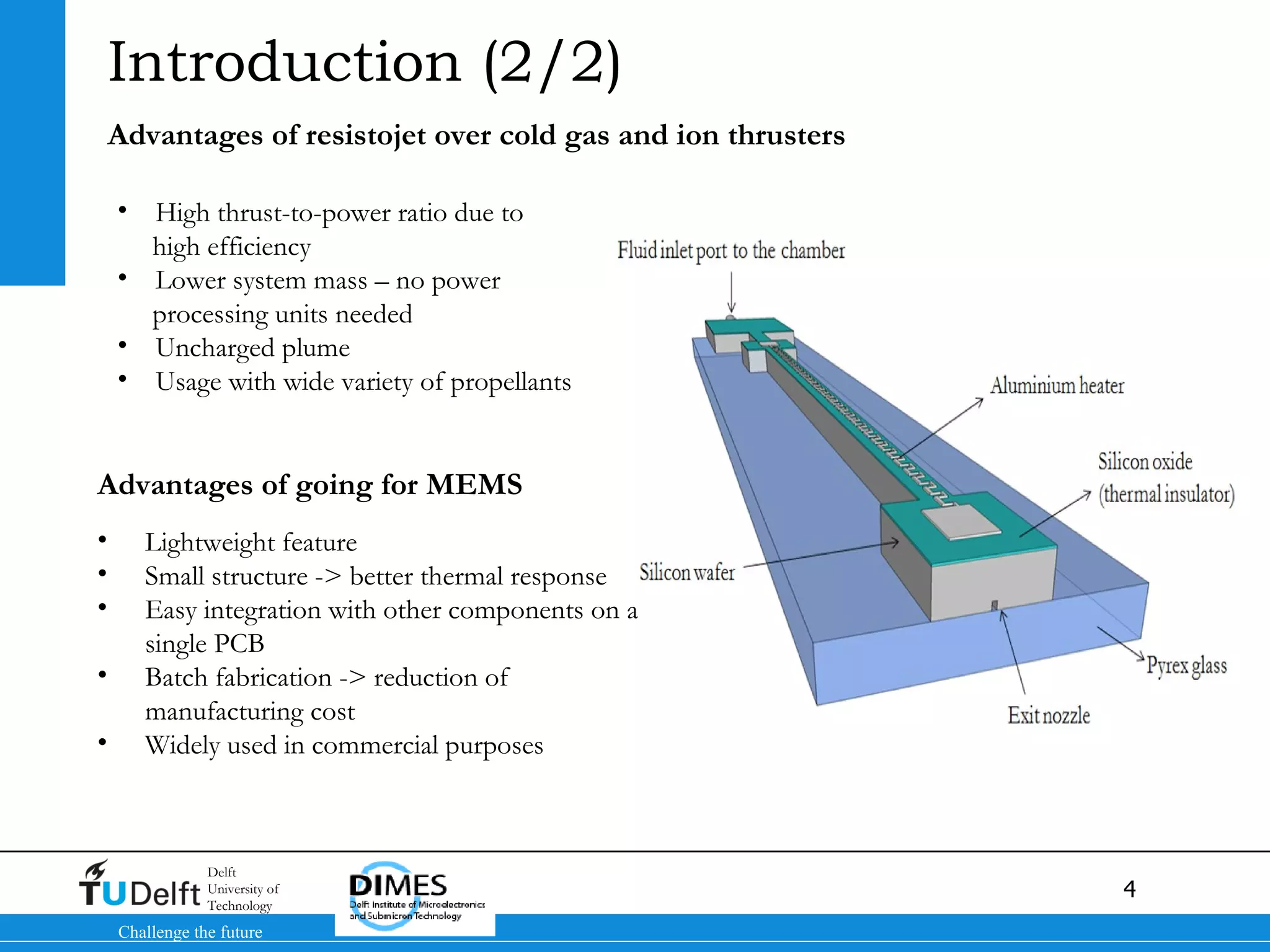 A silicon based MEMS resistojet for propelling cubesats | PPT
