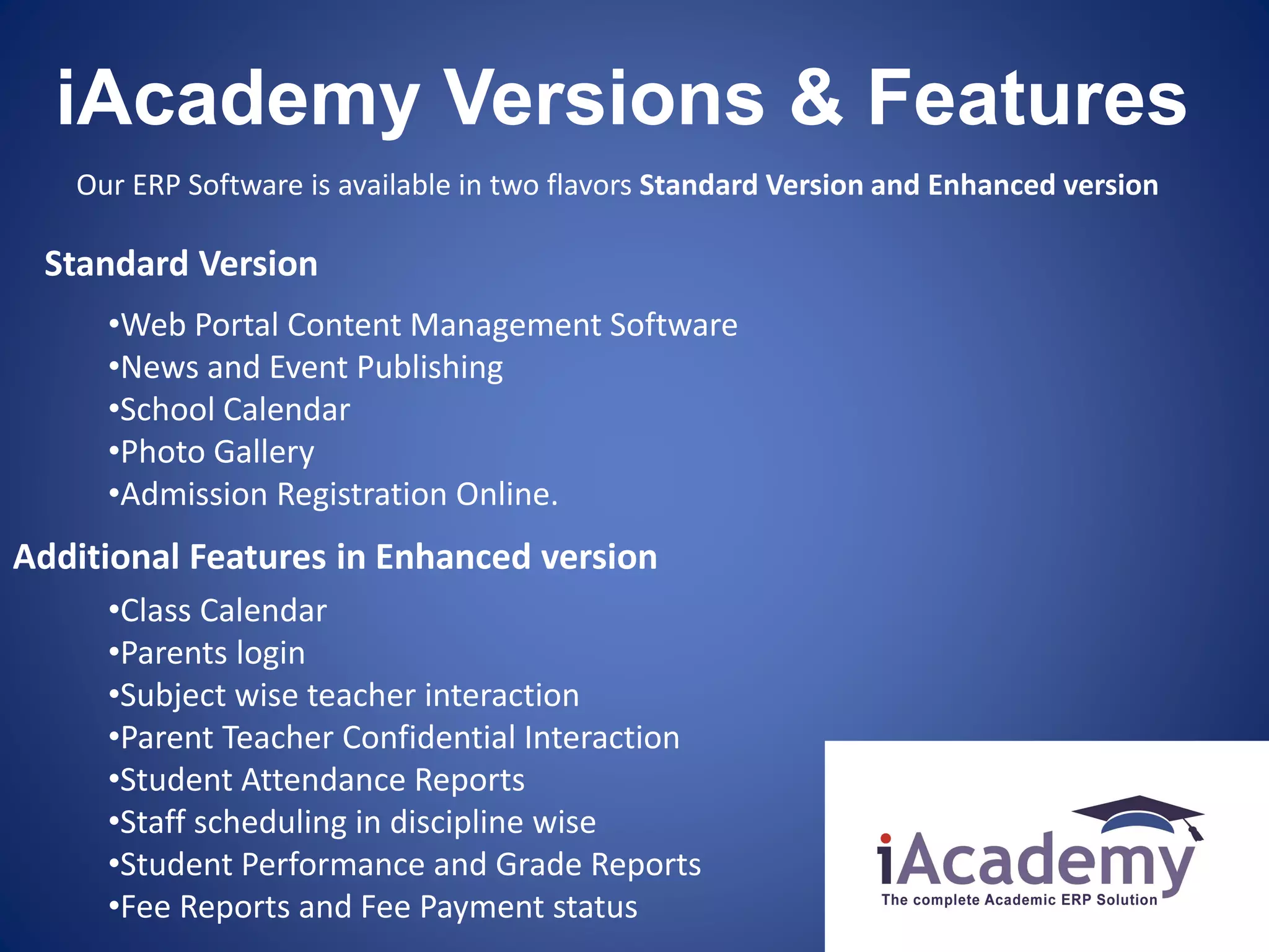 iAcademy - Academic ERP Software | PPTX