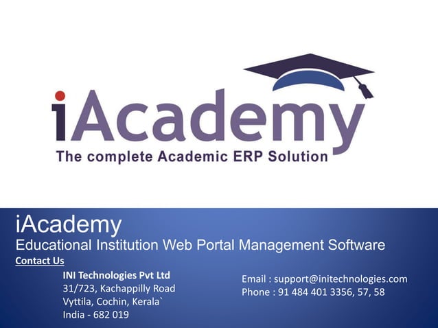 iAcademy - Academic ERP Software | PPT