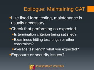 Developing a Computerized Adaptive Test | PPT