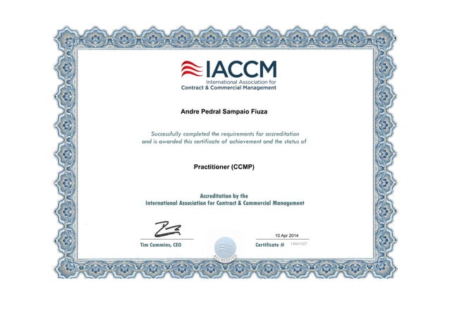 CCMP – Contract & Commercial Management Practitioner | PDF