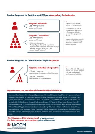 IACCM Certification Program Spanish | PDF