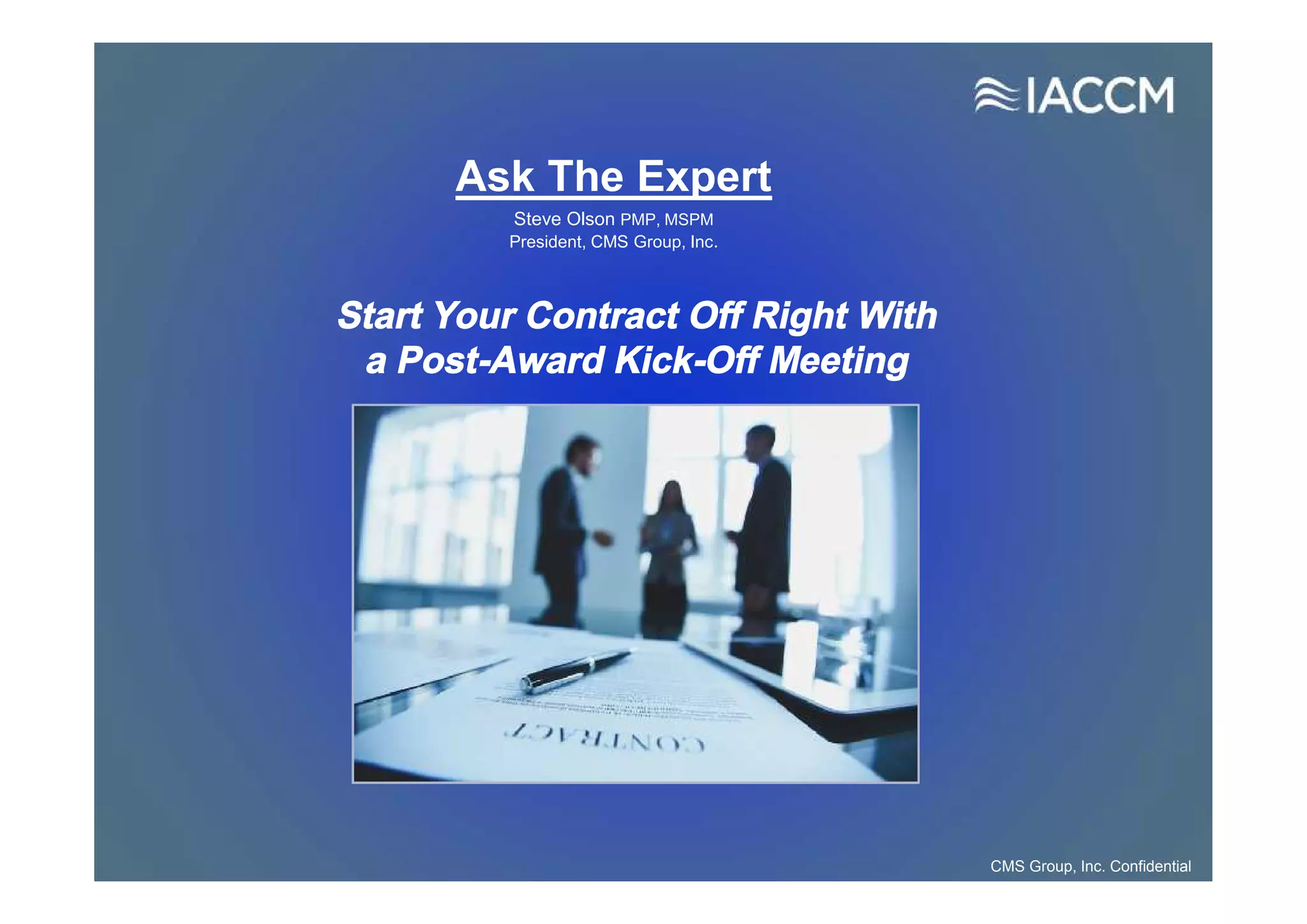 Congratulations – your contract signed! Are you ready? | PPT