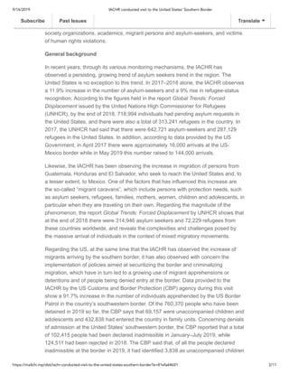 IACHR conducted visit to the United States Southern Border | PDF