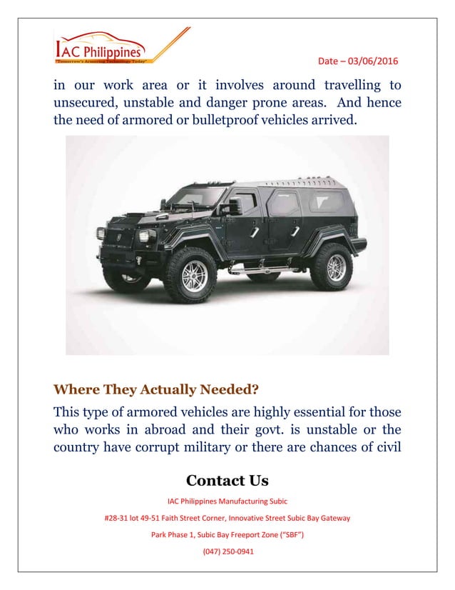 Bulletproof Cars | PDF