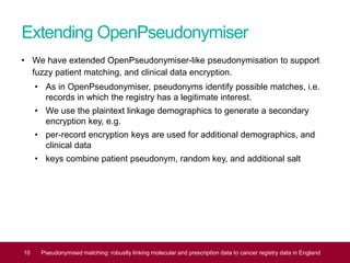 Pseudonymised Linkage of Cancer Registry Data in England | PPTX ...