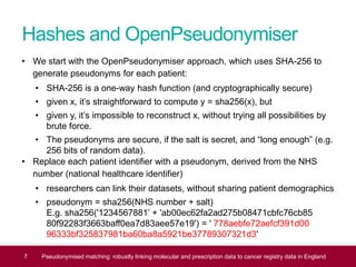 Pseudonymised Linkage of Cancer Registry Data in England | PPTX ...