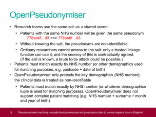Pseudonymised Linkage of Cancer Registry Data in England | PPTX ...