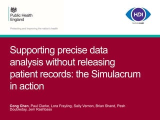 The Simulacrum, a Synthetic Cancer Dataset | PPTX