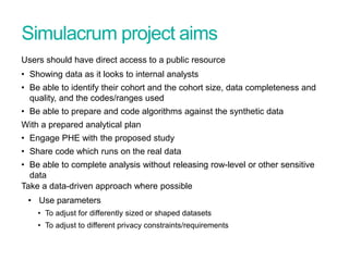 The Simulacrum, a Synthetic Cancer Dataset | PPTX | Databases | Computer Software and Applications
