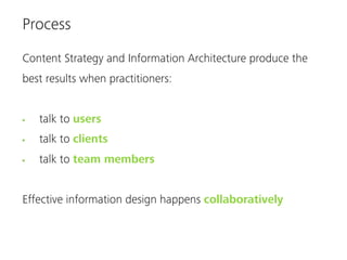 Information Architecture & Content Strategy | PPT