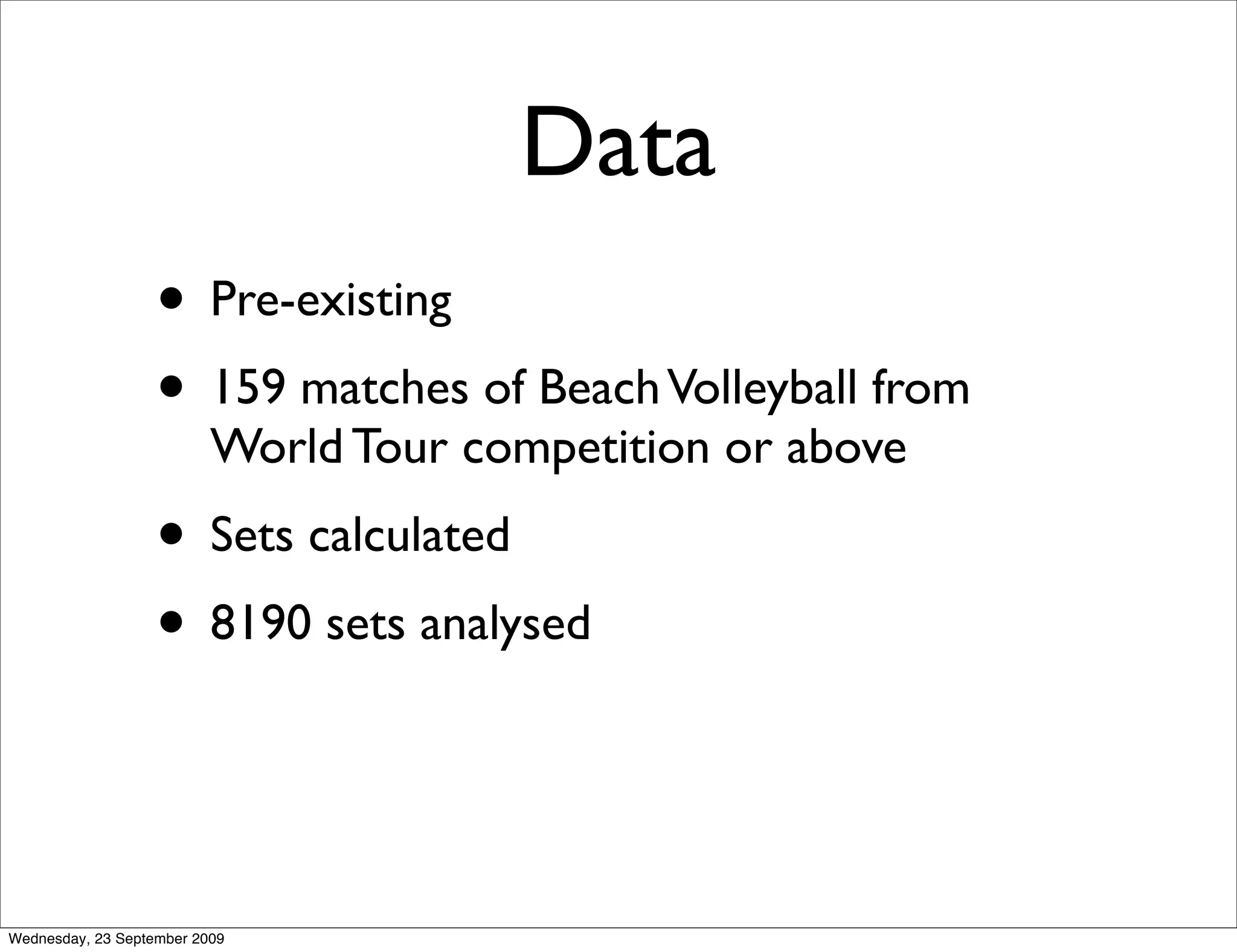 A Reconceptualisation of Traditional Volleyball Statistics | PPT