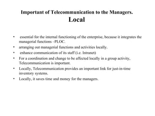 Why Manager Should Understand Telecommunication | PPT