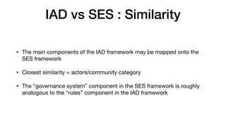 IAD and SES framework pdf | PDF