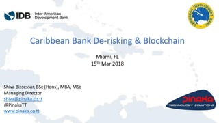 Caribbean CBR de-risking & blockchain | PPT