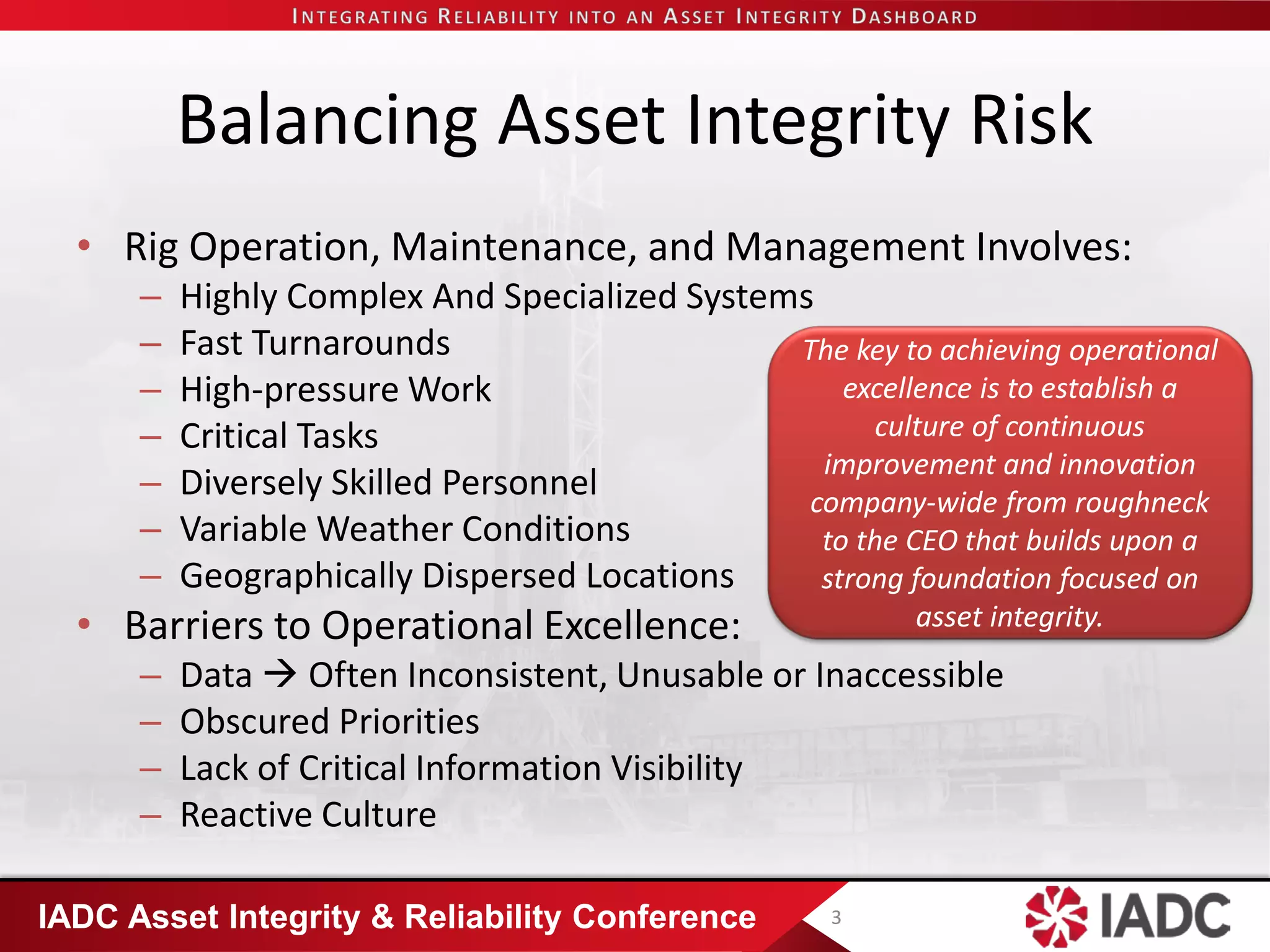 Integrating Reliability into an Asset Integrity Dashboard | PDF Integrating Reliability into an Asset Integrity Dashboard | PDF