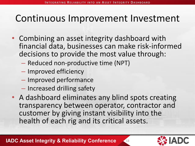 Integrating Reliability into an Asset Integrity Dashboard | PDF Integrating Reliability into an Asset Integrity Dashboard | PDF