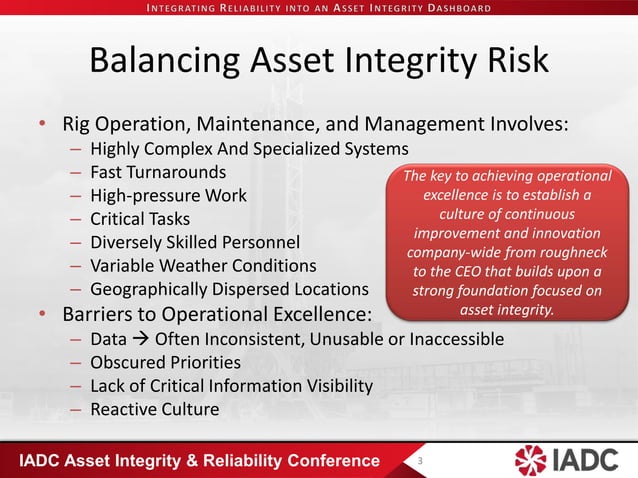 Integrating Reliability into an Asset Integrity Dashboard | PDF ...