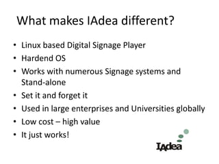 IAdea Digital Signage Players - Open Source Digital Singage Players | PPTX