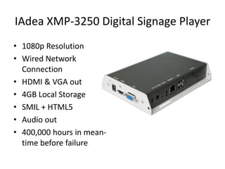 IAdea Digital Signage Players - Open Source Digital Singage Players | PPTX