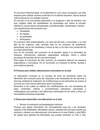 Adecuaciones curriculares | DOCX