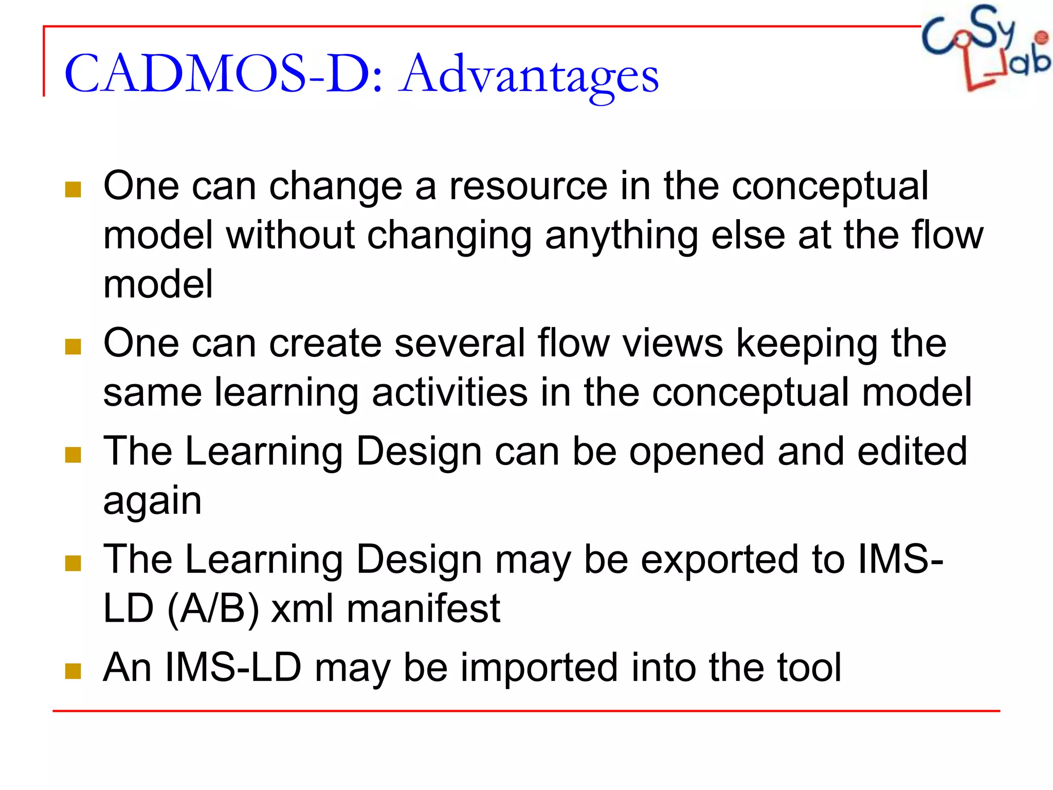 CadmosLearningDesignTool_Iadis2011 | PPT