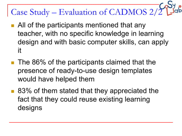 CadmosLearningDesignTool_Iadis2011 | PPT