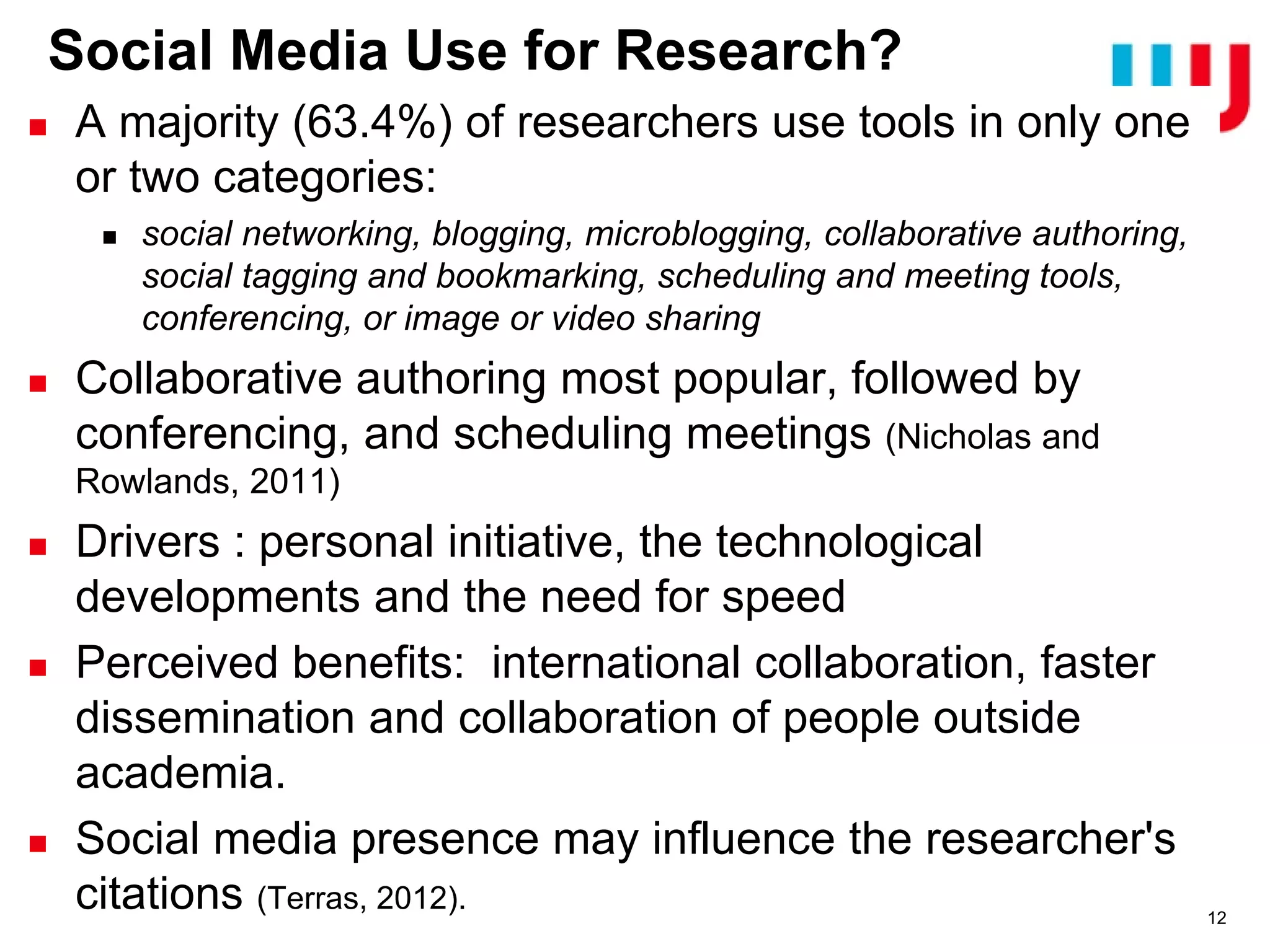 Reflections On Social Media Use Along The Academic Research Life Cycle ...