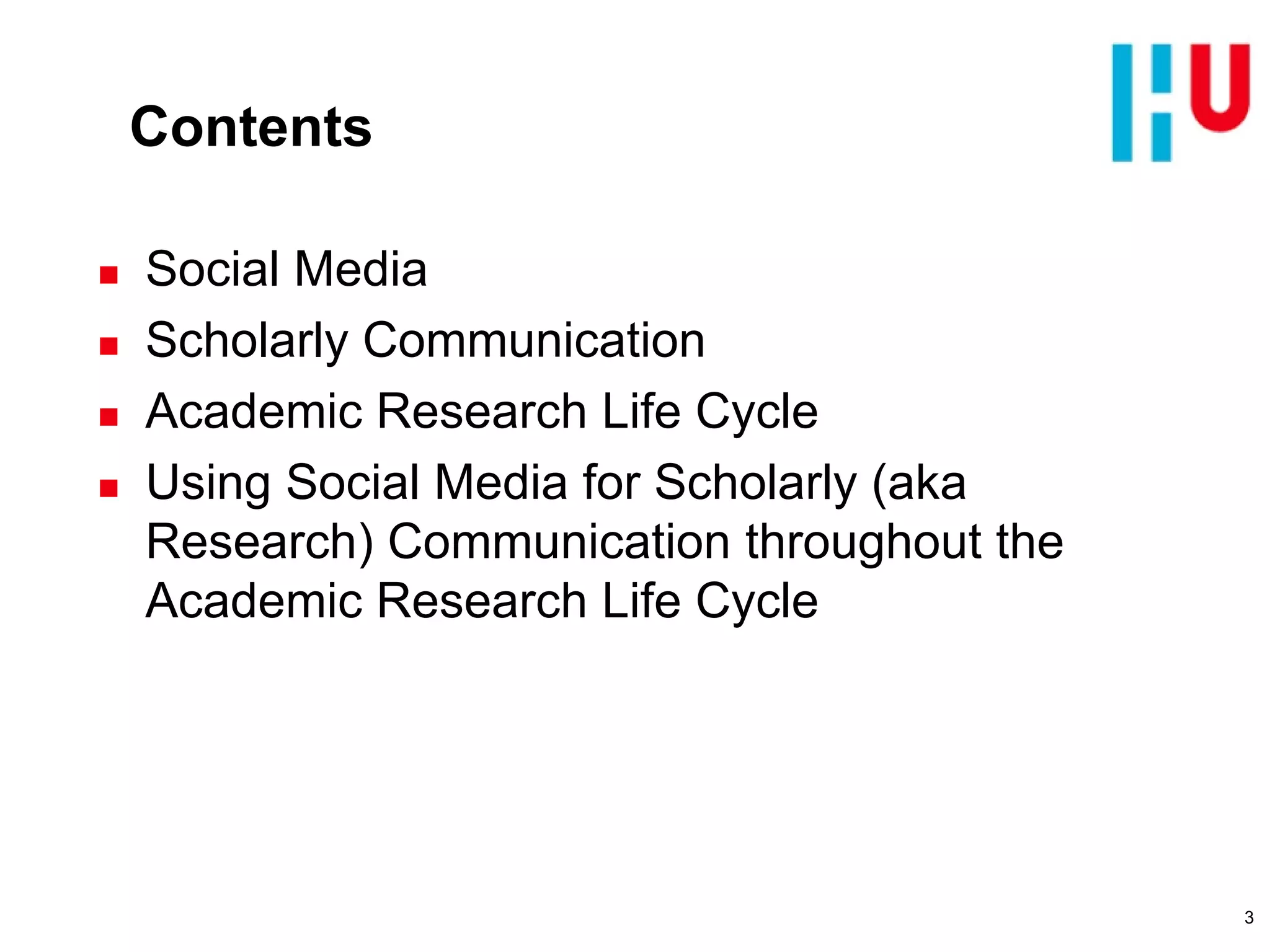Reflections On Social Media Use Along The Academic Research Life Cycle ...