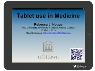 Tablet use in Medicine | PPTX | Tablets and E-readers | Consumer ...