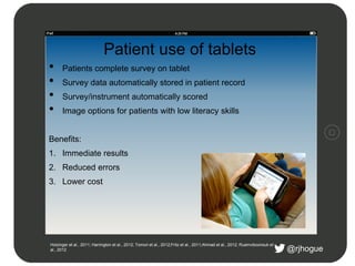 Tablet use in Medicine | PPTX | Tablets and E-readers | Consumer ...