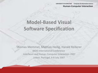 Model-Based Visual Software Specification | PPTX